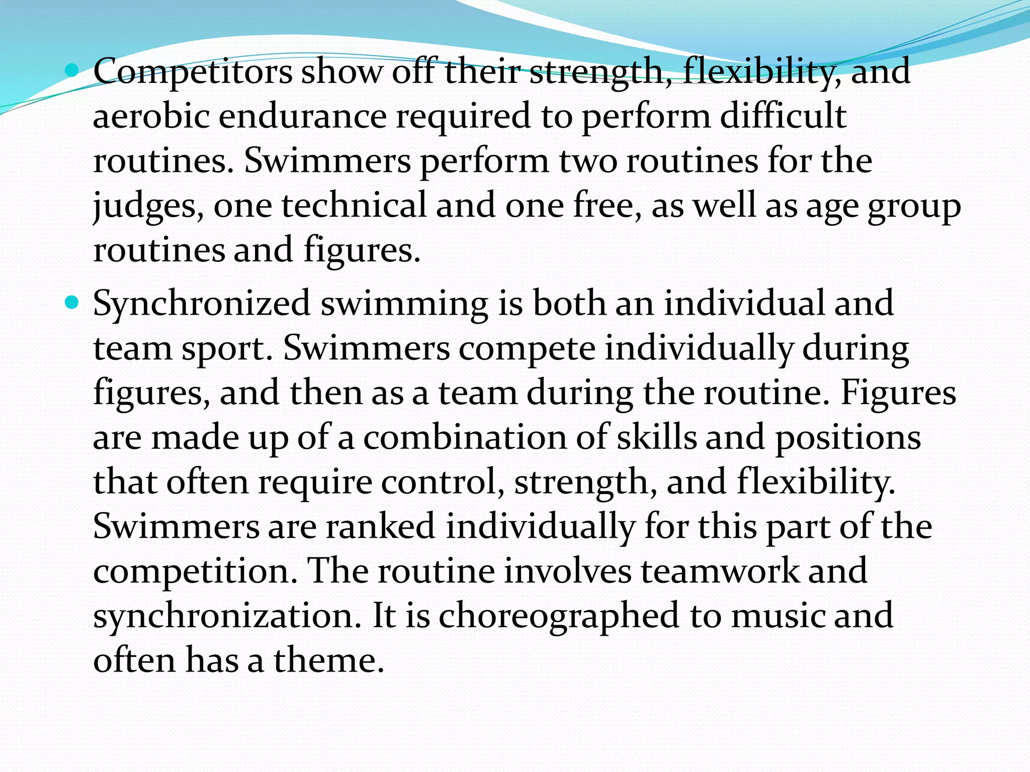 Synchronized swimming | PPTX