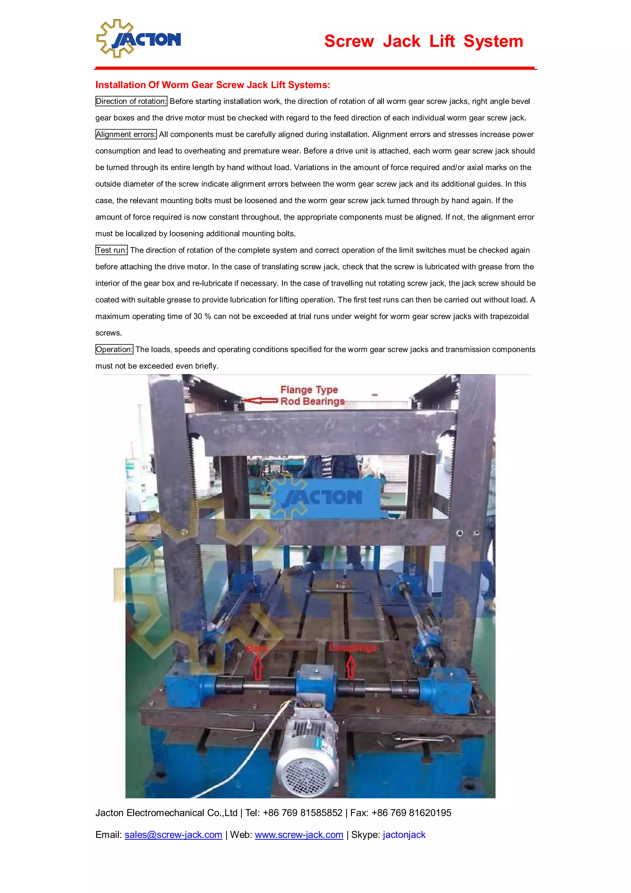 Synchronize heavy load screw positioning table, synchronized screw jack ...