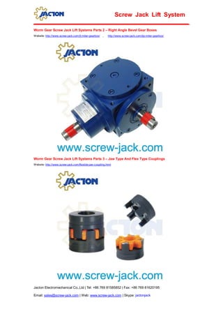 Synchronize worm drive lift system, synchronized multiple screw jacks ...