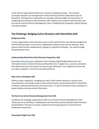 Best Active Directory Management Tools- Asign2 | PDF