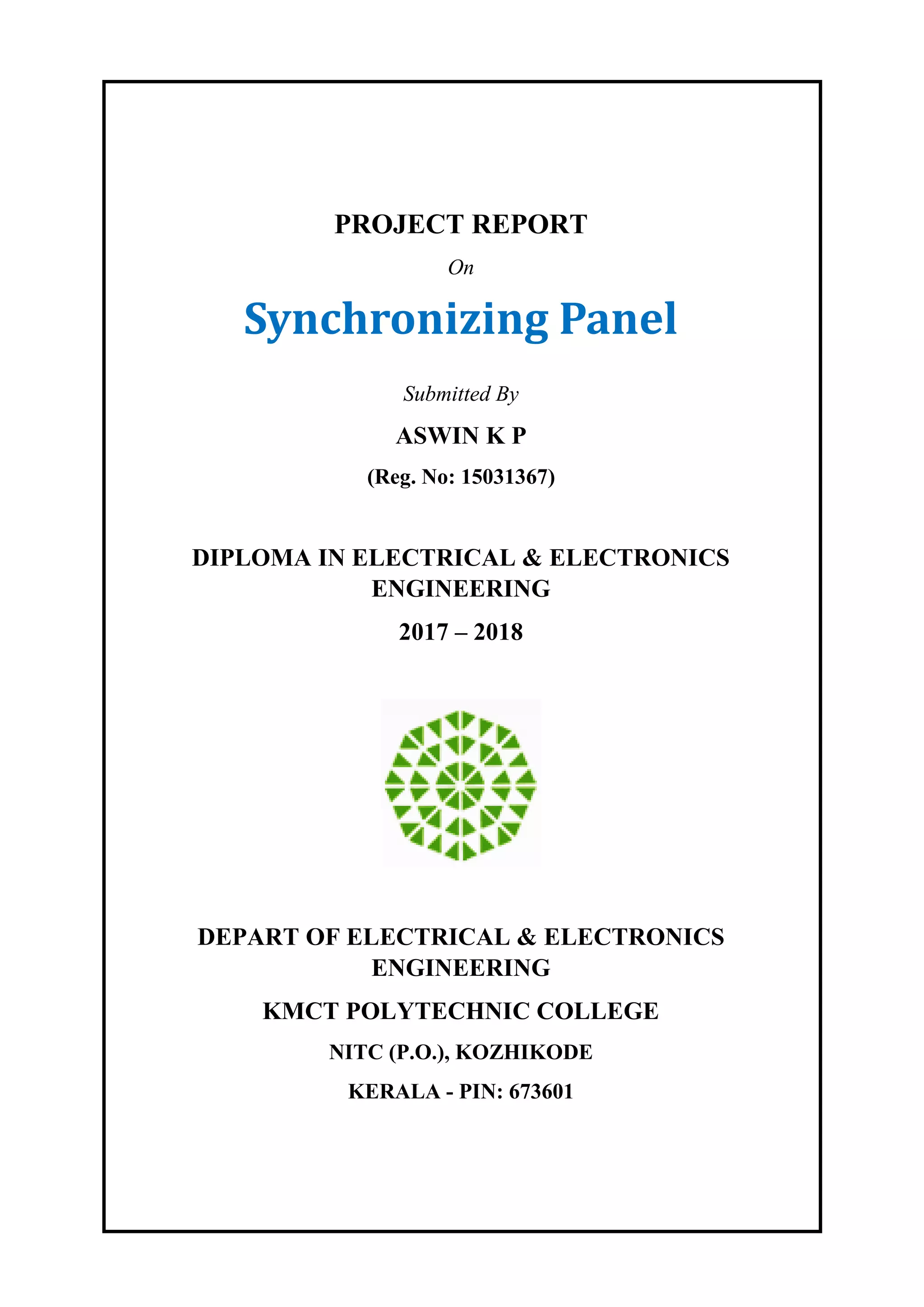 Alternator (AC Generator) Synchronizing Panel | PDF