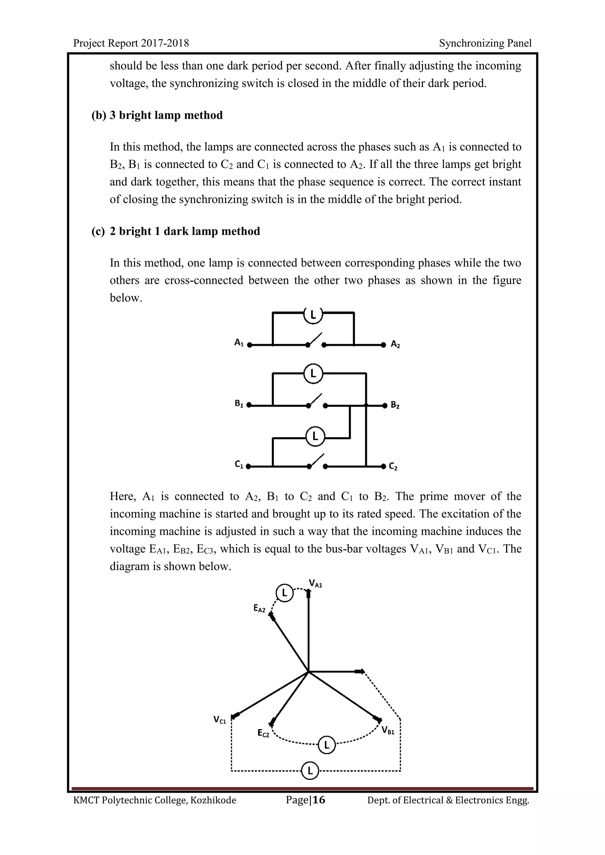 Alternator (AC Generator) Synchronizing Panel | PDF