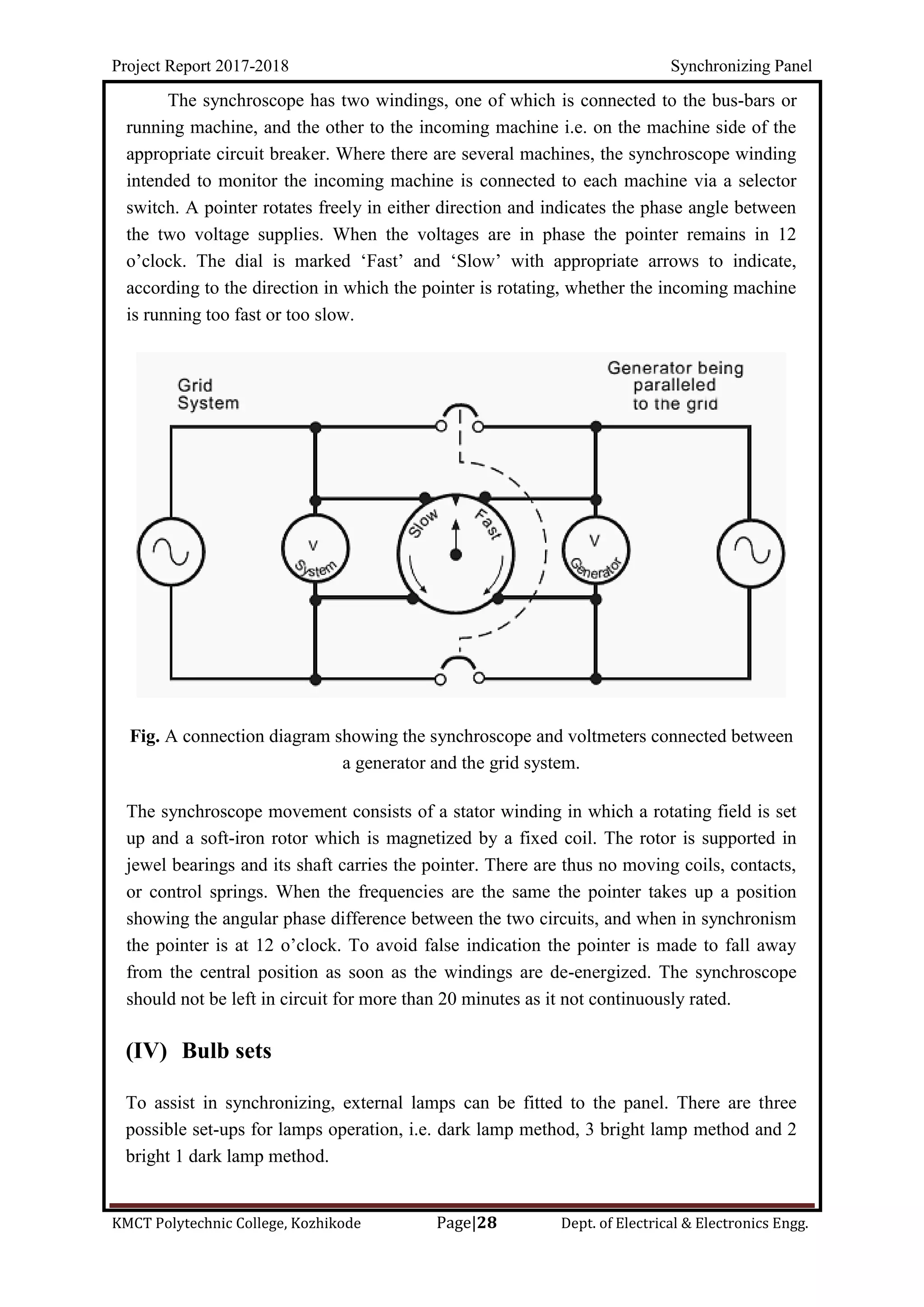 Alternator (AC Generator) Synchronizing Panel | PDF
