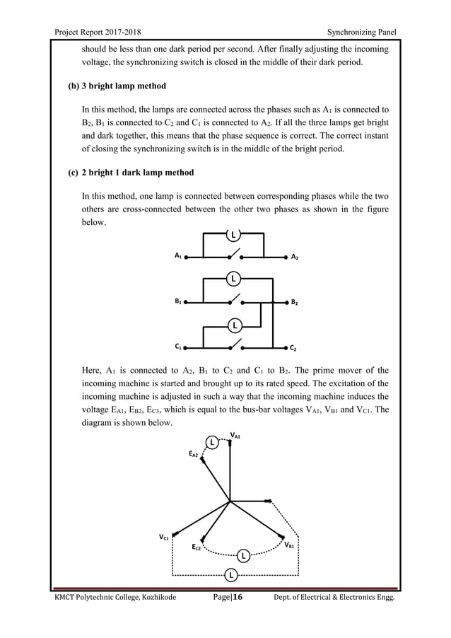 Alternator (AC Generator) Synchronizing Panel | PDF