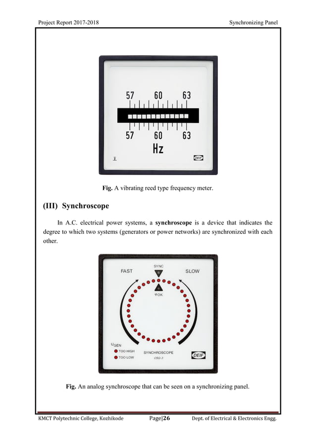 Alternator (AC Generator) Synchronizing Panel | PDF