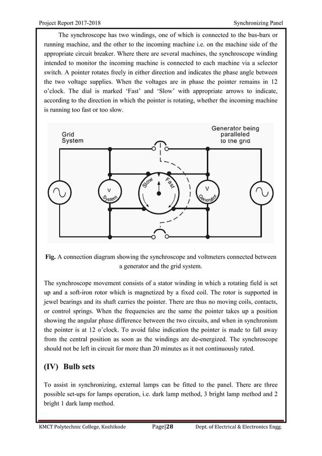 Alternator (AC Generator) Synchronizing Panel | PDF