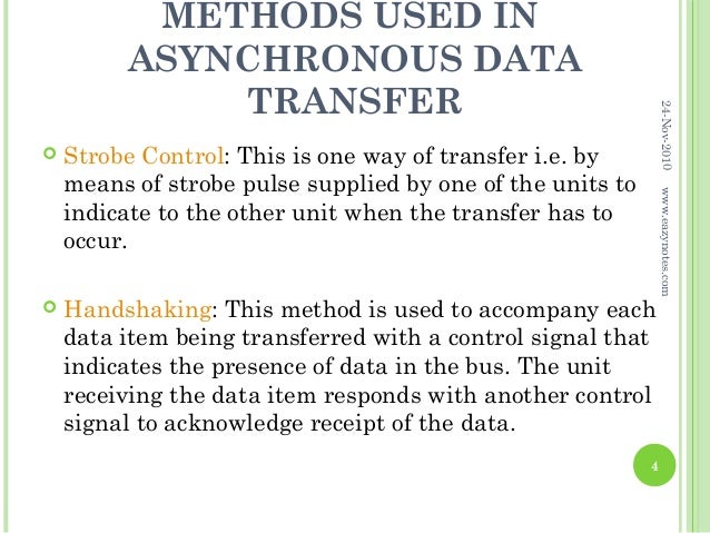 Synchronous And Asynchronous Data Transfer