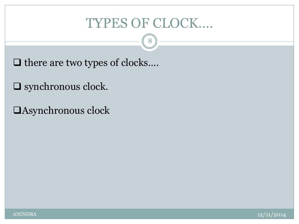 Synchronous and asynchronous clock