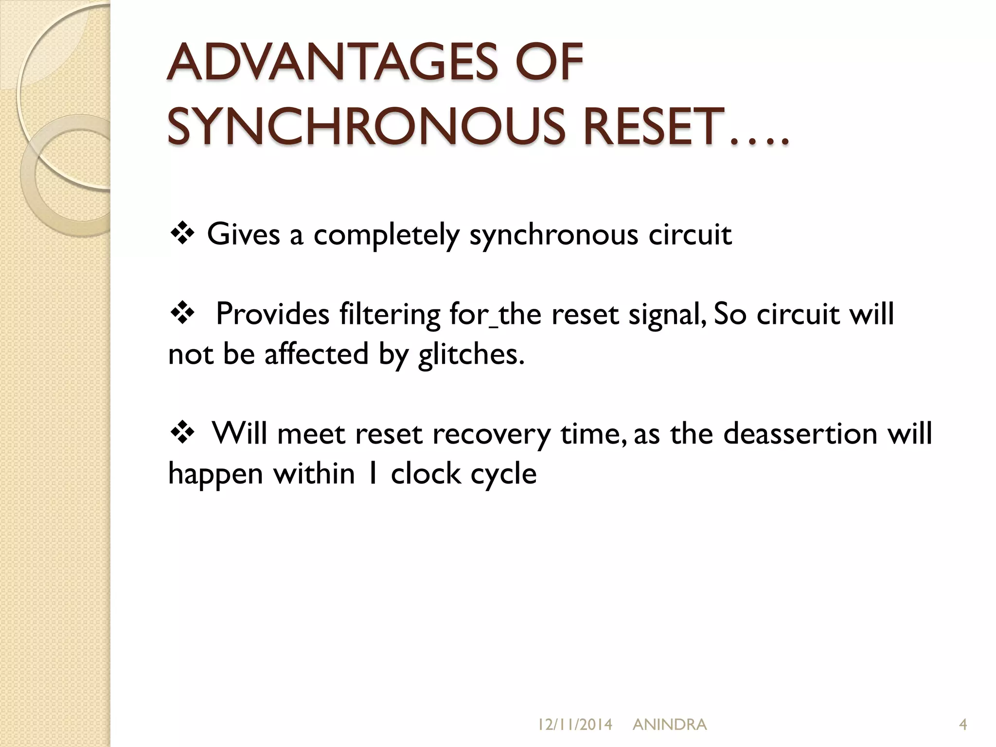 Synchronous and asynchronous reset | PDF