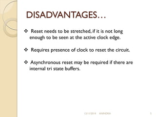 Synchronous and asynchronous reset | PDF