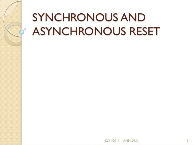 Synchronous and asynchronous reset Synchronous and asynchronous reset