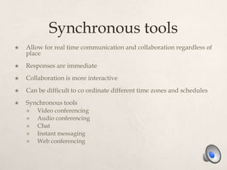 Synchronous and asynchronous tools1 | PPTX