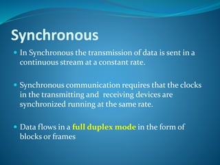 Synchronous and Asynchronous Transmission | PPT
