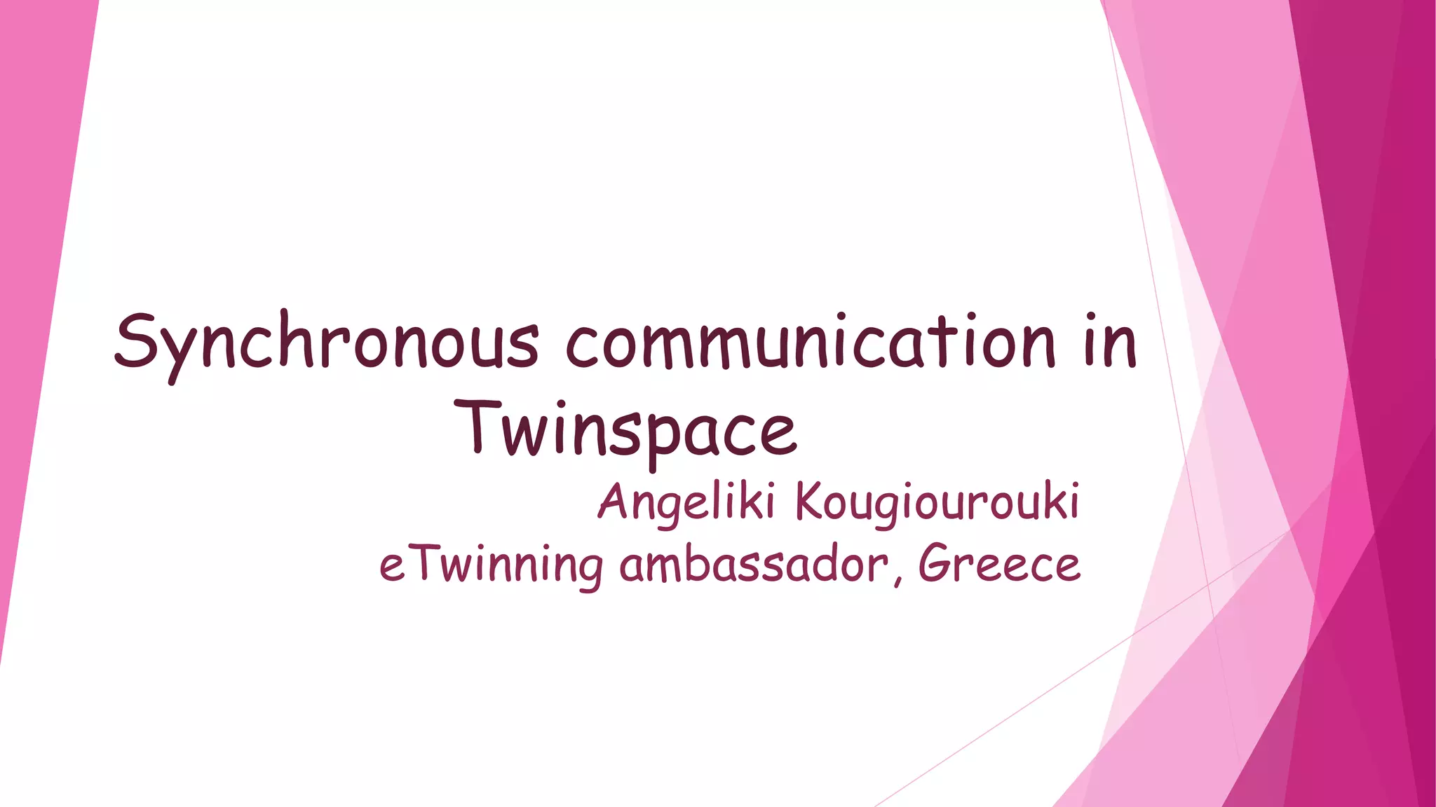 Synchronous communication | PPTX | Technology & Computing