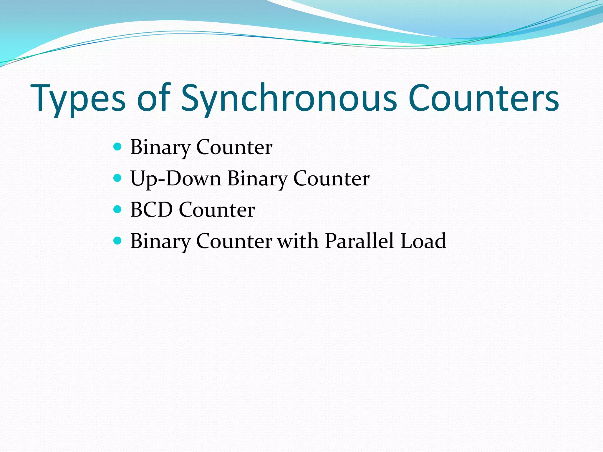 Synchronous counters | PPTX
