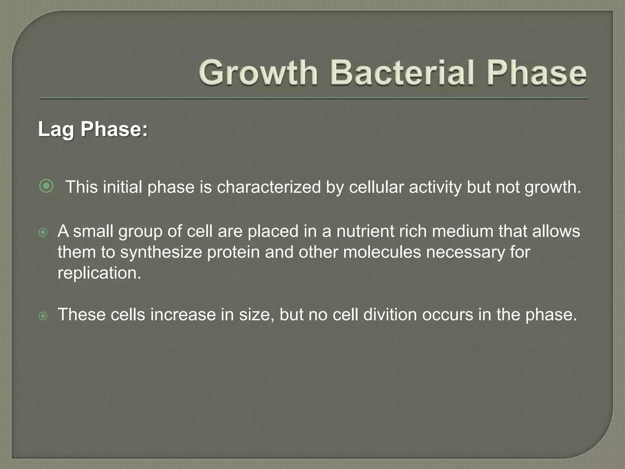 Bacterial growth : Diauxic growth,Synchronous growth and continuous ...