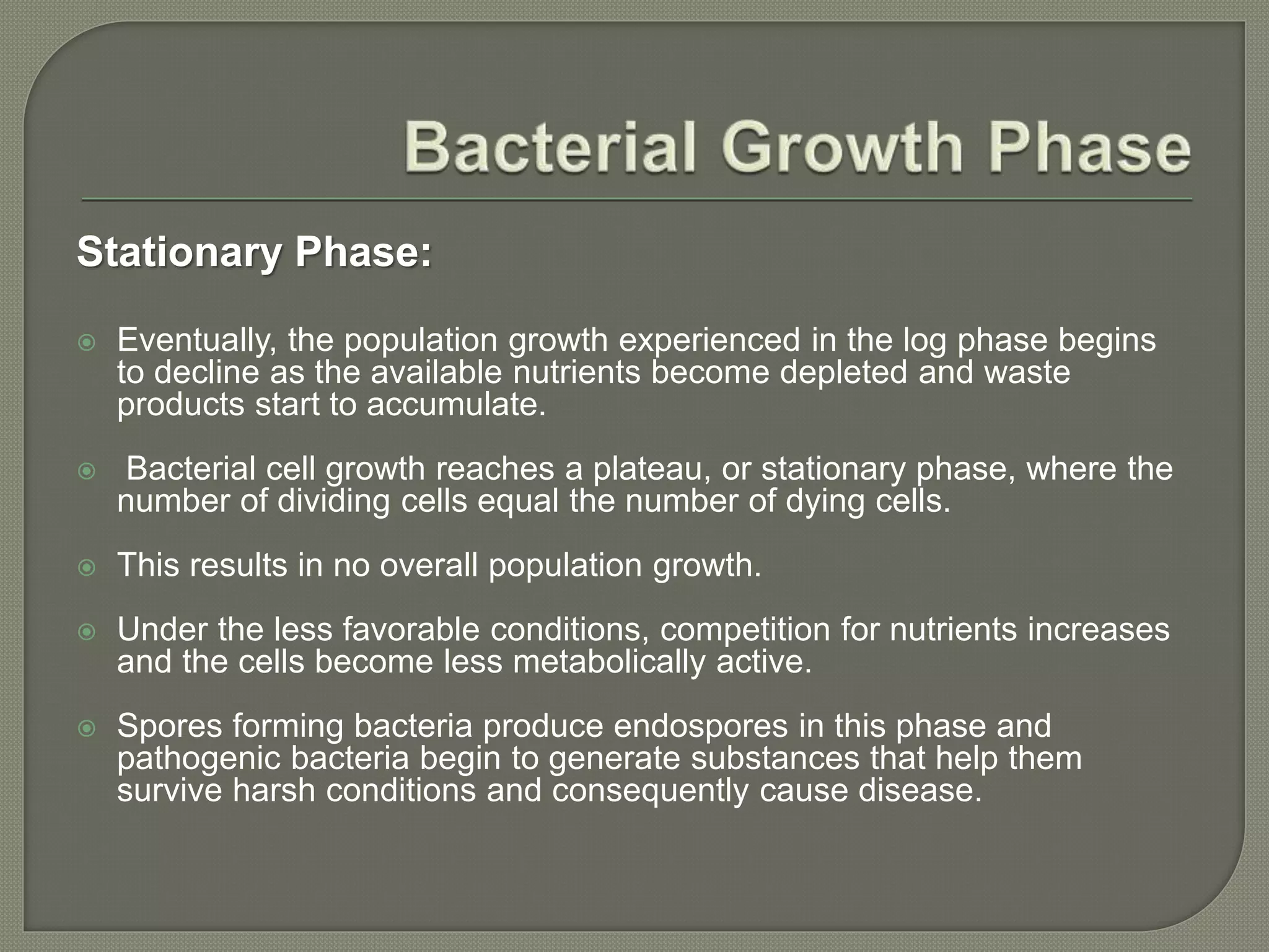 Bacterial growth : Diauxic growth,Synchronous growth and continuous ...