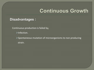 Bacterial growth : Diauxic growth,Synchronous growth and continuous ...