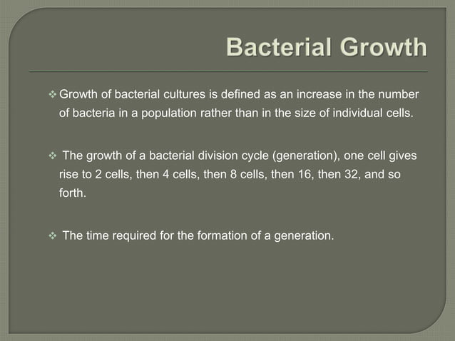 Bacterial growth : Diauxic growth,Synchronous growth and continuous ...