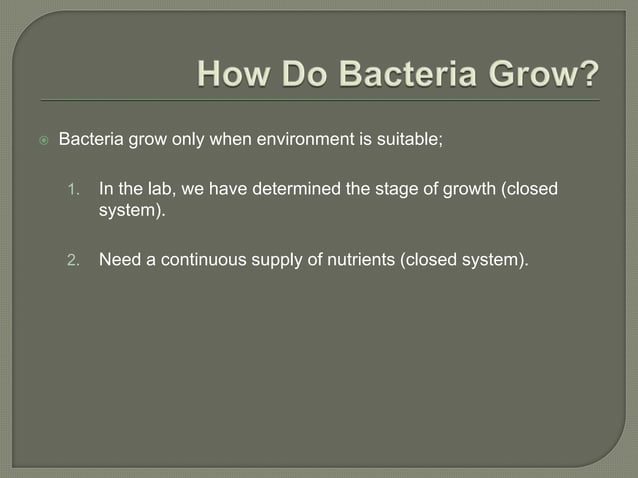 Bacterial growth : Diauxic growth,Synchronous growth and continuous ...