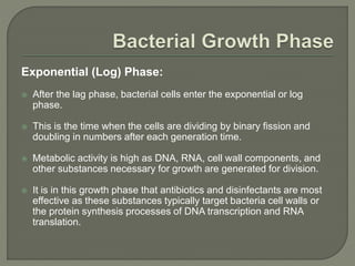 Bacterial growth : Diauxic growth,Synchronous growth and continuous ...