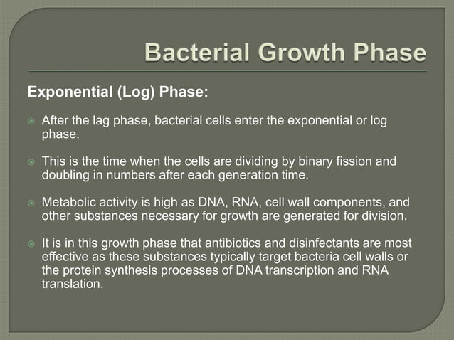 Bacterial growth : Diauxic growth,Synchronous growth and continuous ...