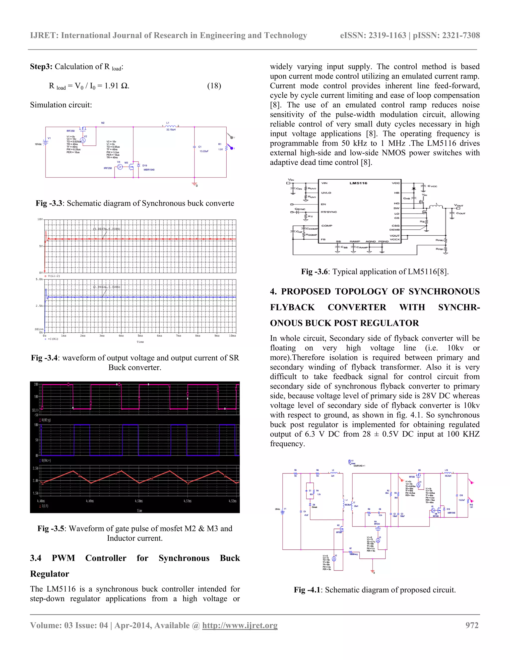 Synchronous flyback converter with synchronous buck post regulator ...