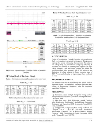 Synchronous flyback converter with synchronous buck post regulator | PDF