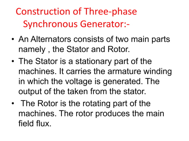 Synchronous generator | PPTX