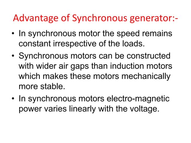 Synchronous generator | PPTX
