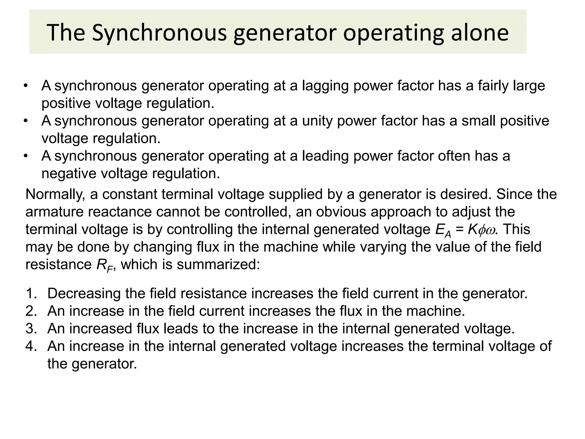 Synchronous generators | PDF