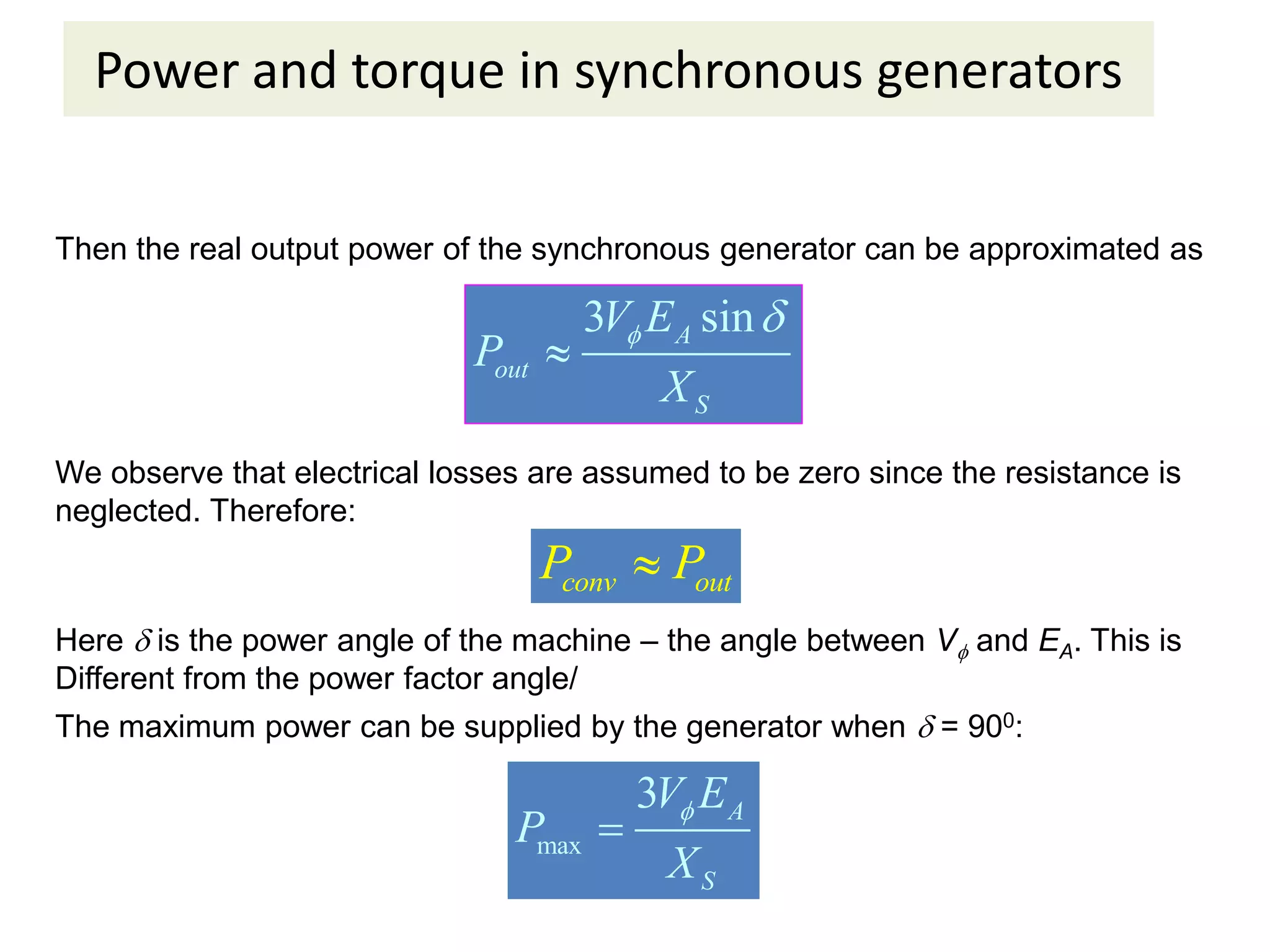 Synchronous generators | PDF