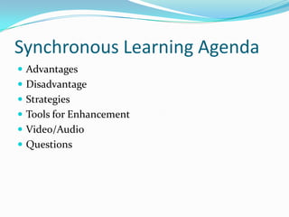 Synchronous learning | PPTX