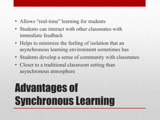 Synchronous learning | PPT