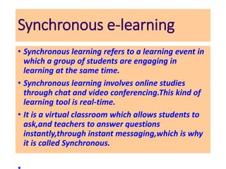 Synchronous learning (1) | PPTX