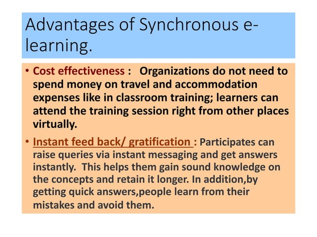 Synchronous learning (1) | PPT