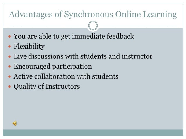 Synchronous Learning Presentation Ppt
