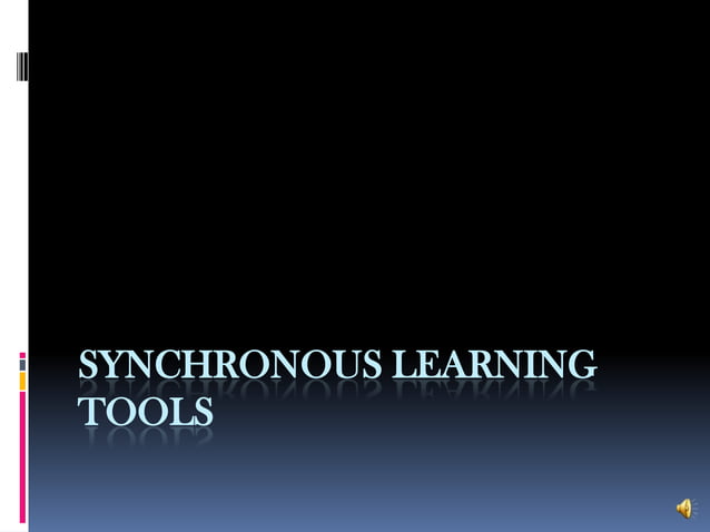 Synchronous learning tools | PPT