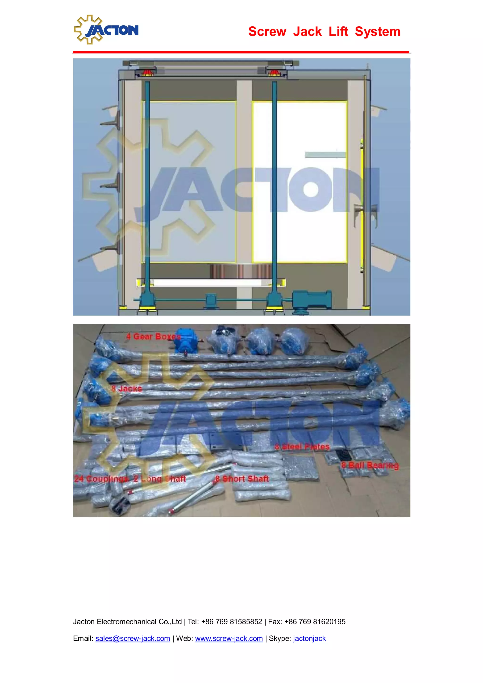 Synchronous lifting motorised actuator system, synchronization screw jacks three point lift ...