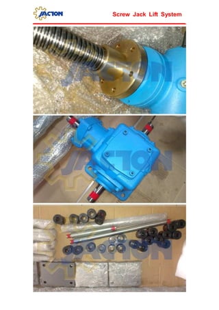 Synchronous lifting multiple screw jacks lifting system ...