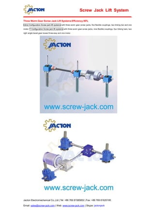 Synchronous lifting multiple screw jacks lifting system ...