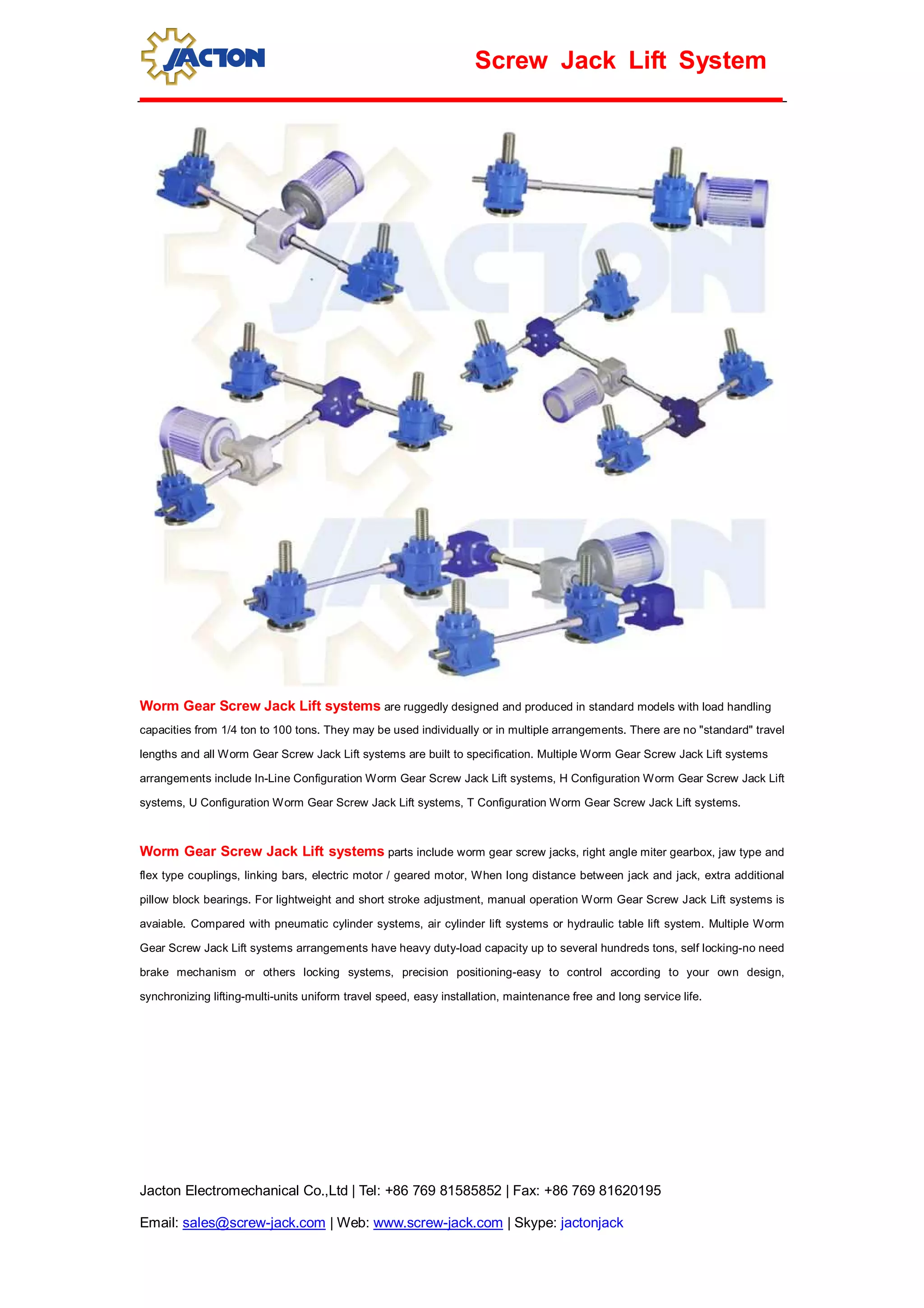 Synchronous lifting multi screw jacks, synchronization high jack crank ...