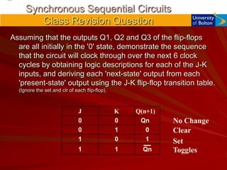 Synchronous Logic Circuit Revision Q | PPTX