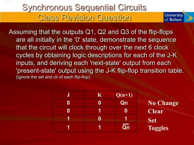Synchronous Logic Circuit Revision Q | PPT
