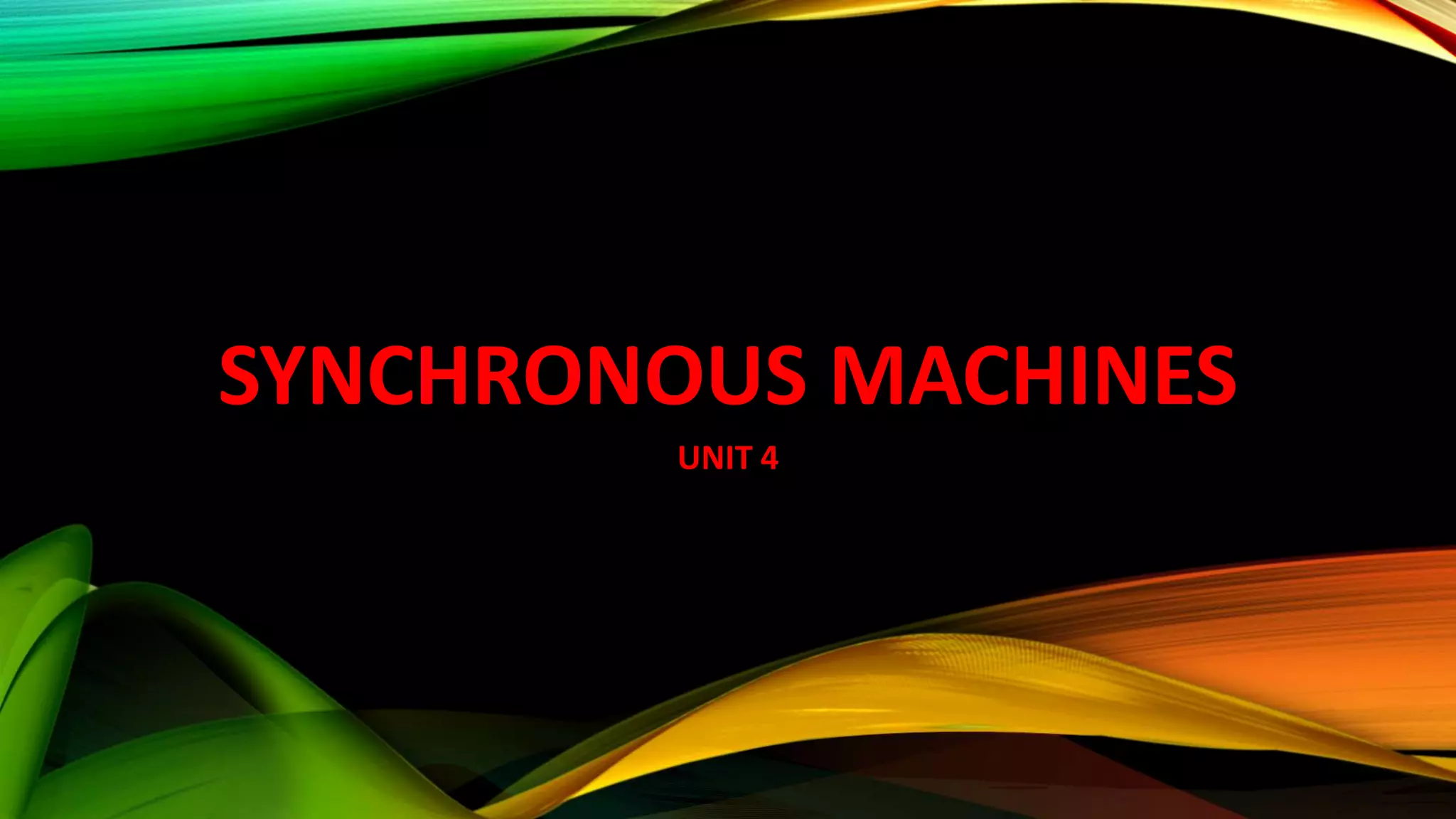 Synchronous machine | PPTX