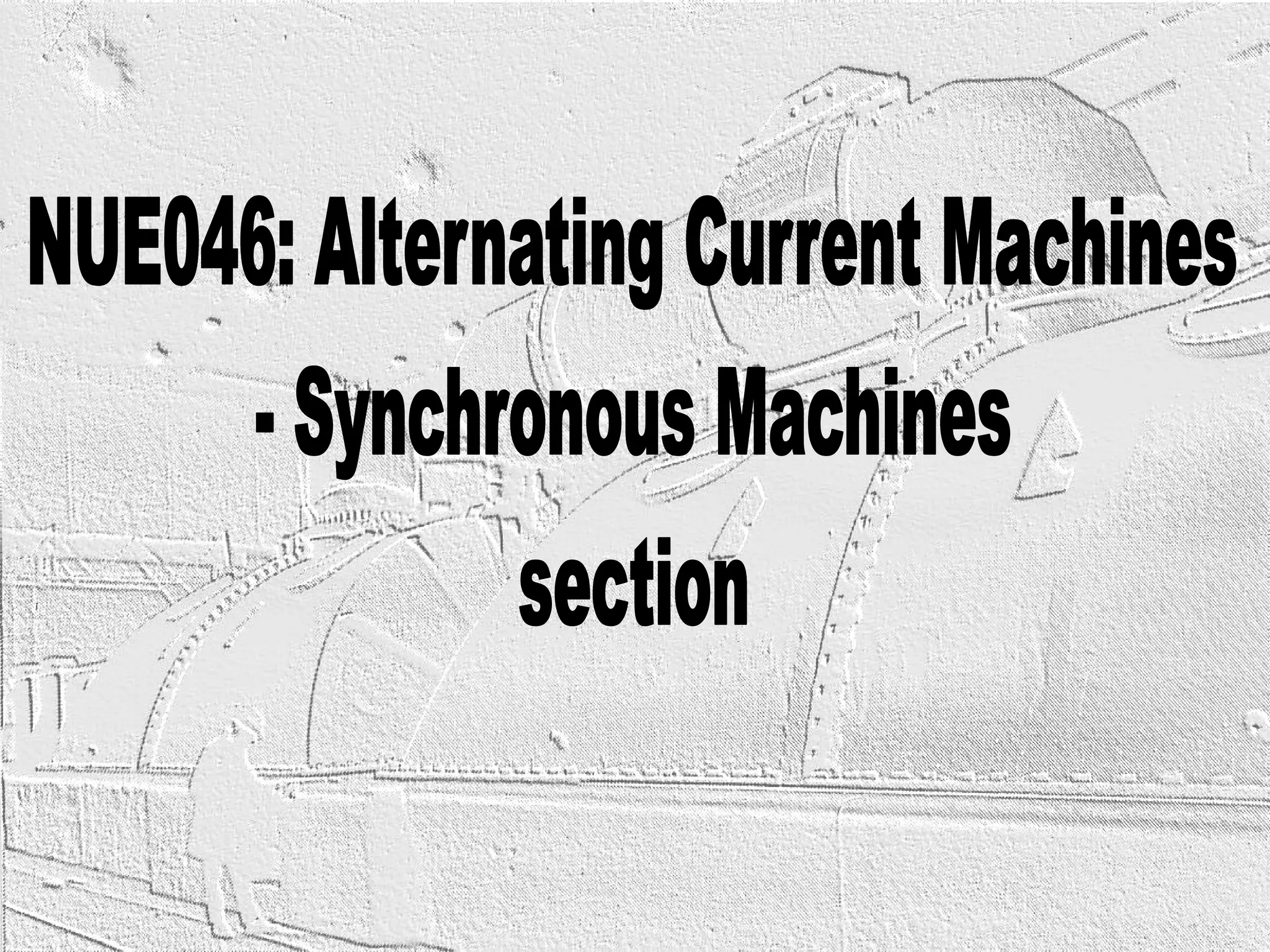 Synchronous machines | PDF