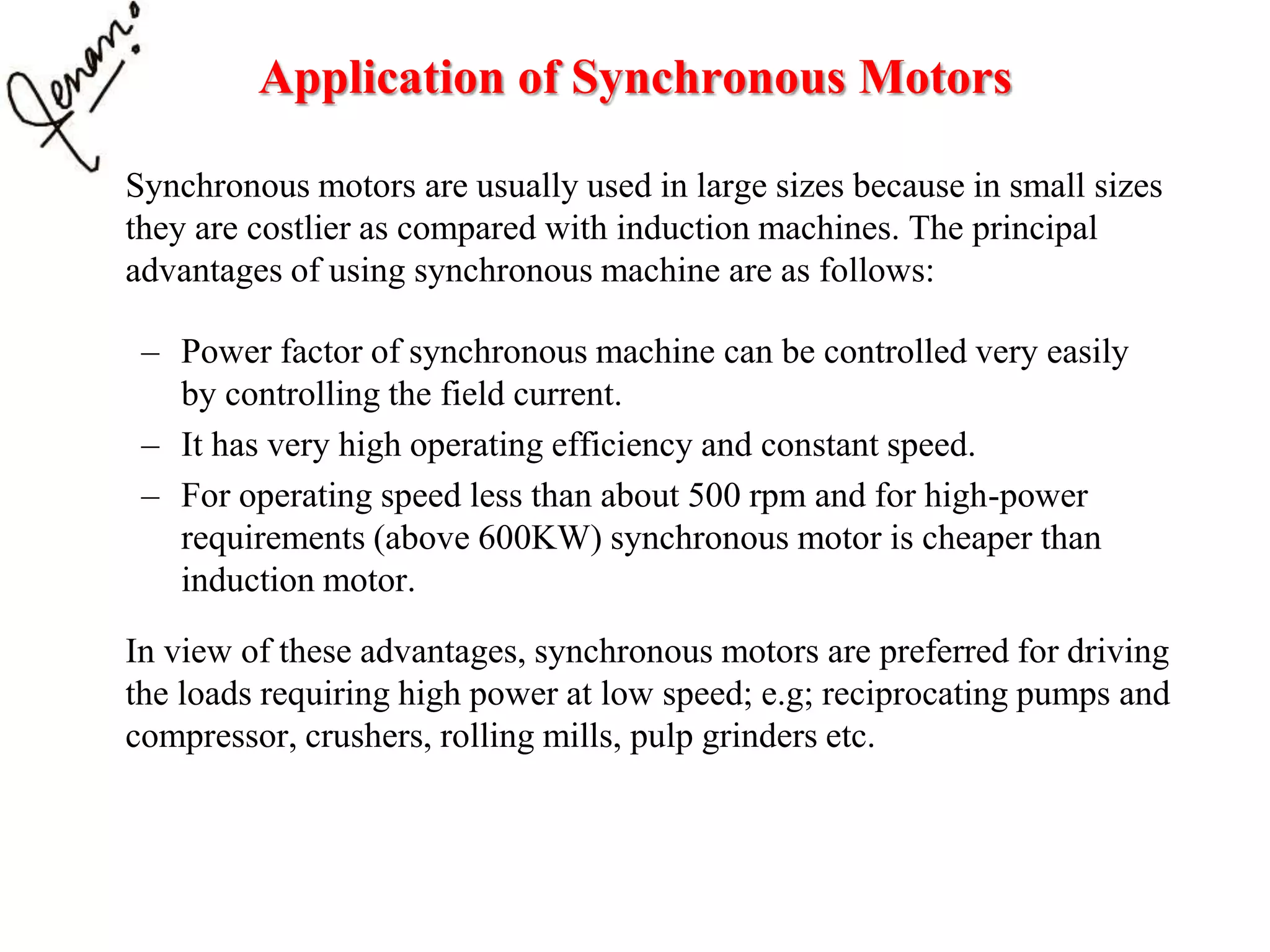 Synchronous machines | PPTX