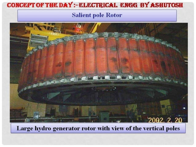 Synchronous machines ( construction and actual rotors ) | PPTX ...