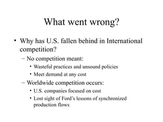 Synchronous Manufacturing System as Part of Manufacturing System | PPT