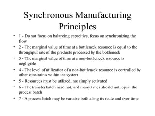 Synchronous Manufacturing System as Part of Manufacturing System | PPT